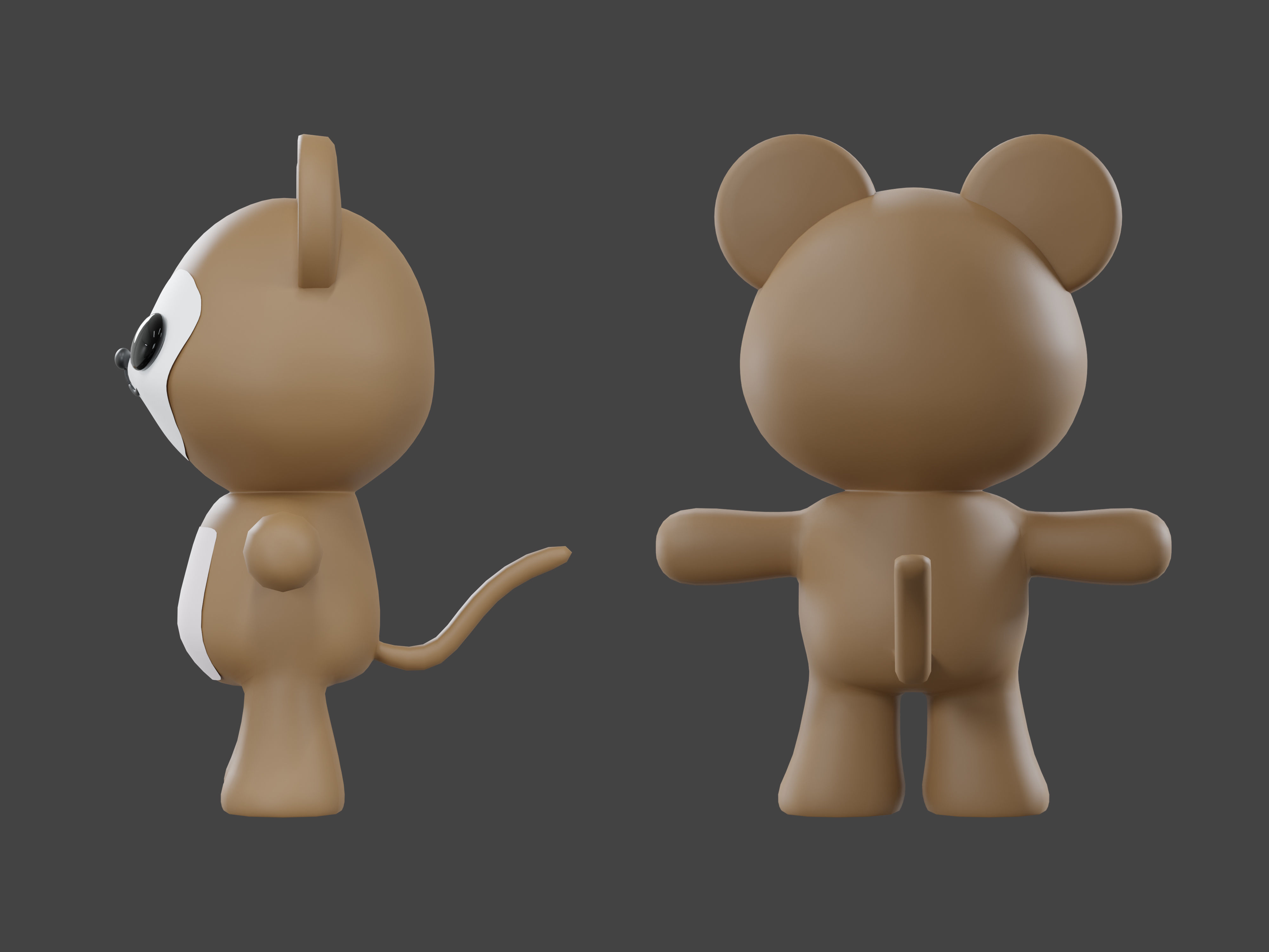 Character Monkey kawaii cute 3D model | CGTrader