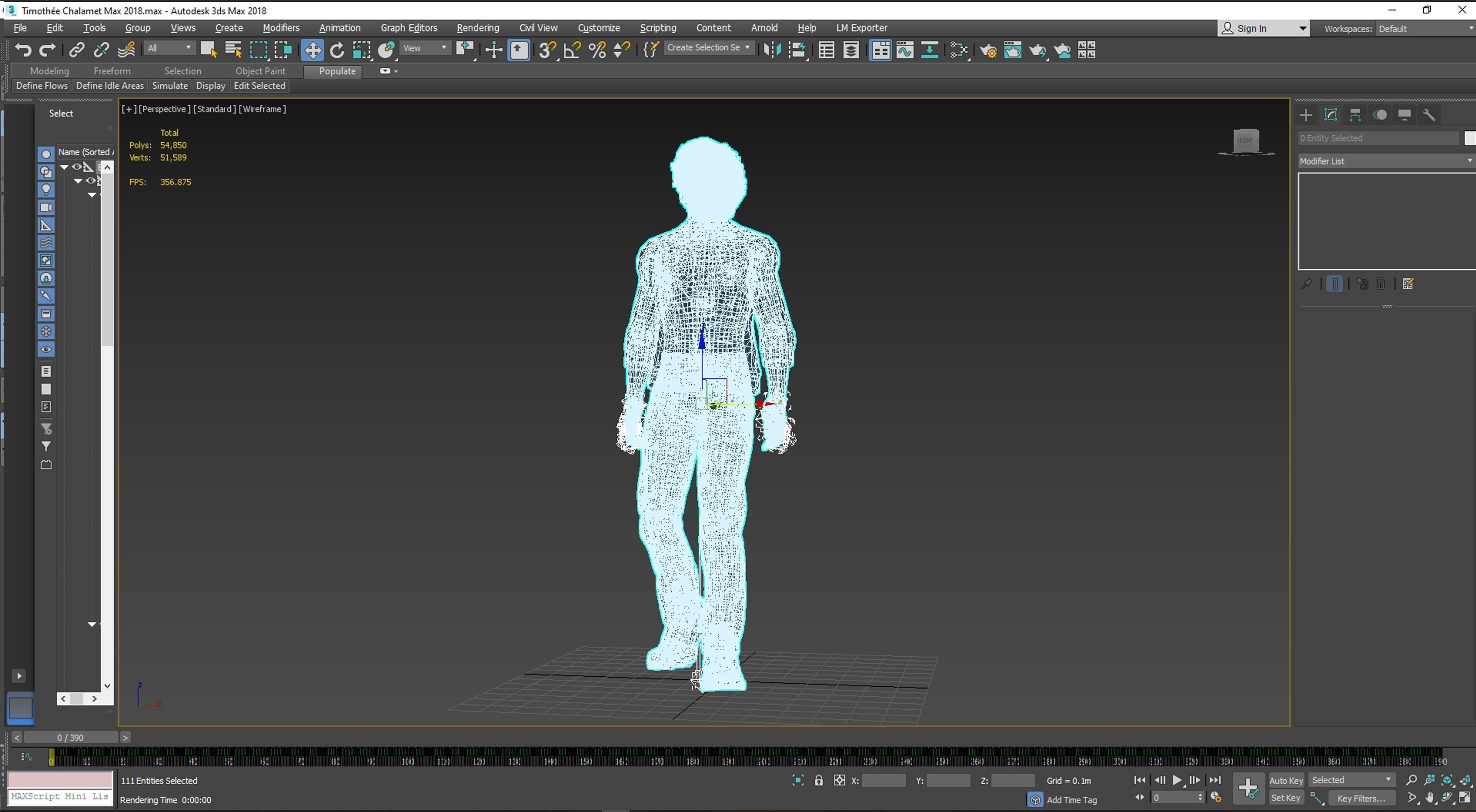 3D model Timothee Chalamet 3D Rigged model ready for animation VR / AR ...