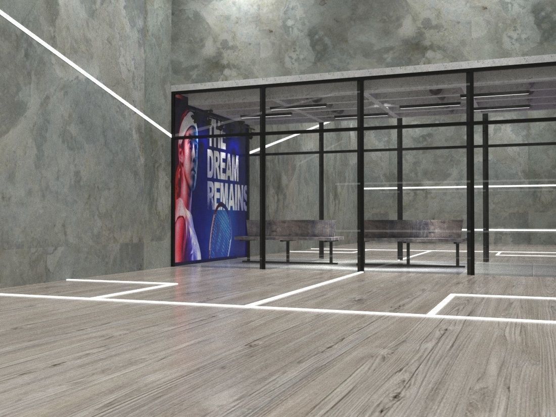 squash hall 3D model | CGTrader