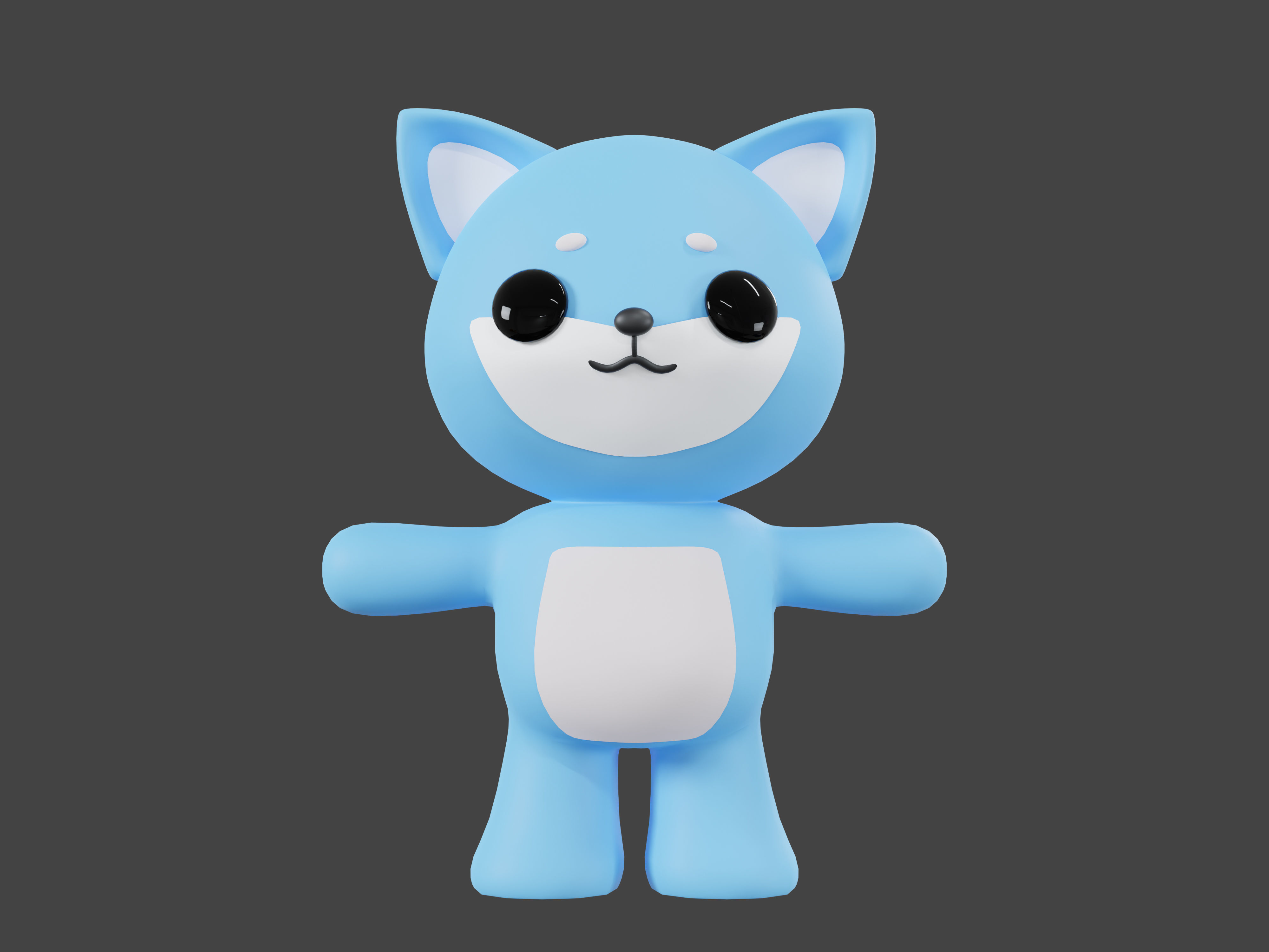 Character Shiba kawaii cute 3D model | CGTrader