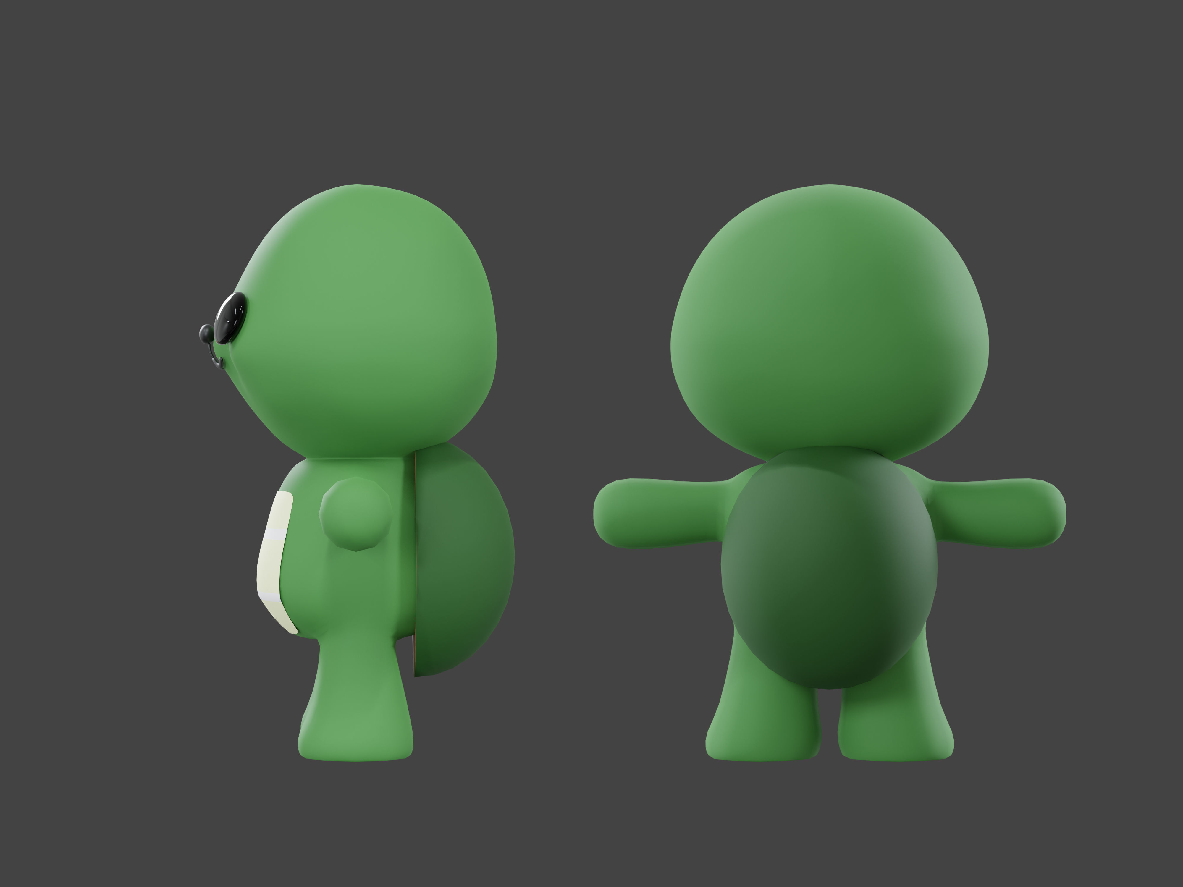 Character Turtle kawaii cute 3D model | CGTrader