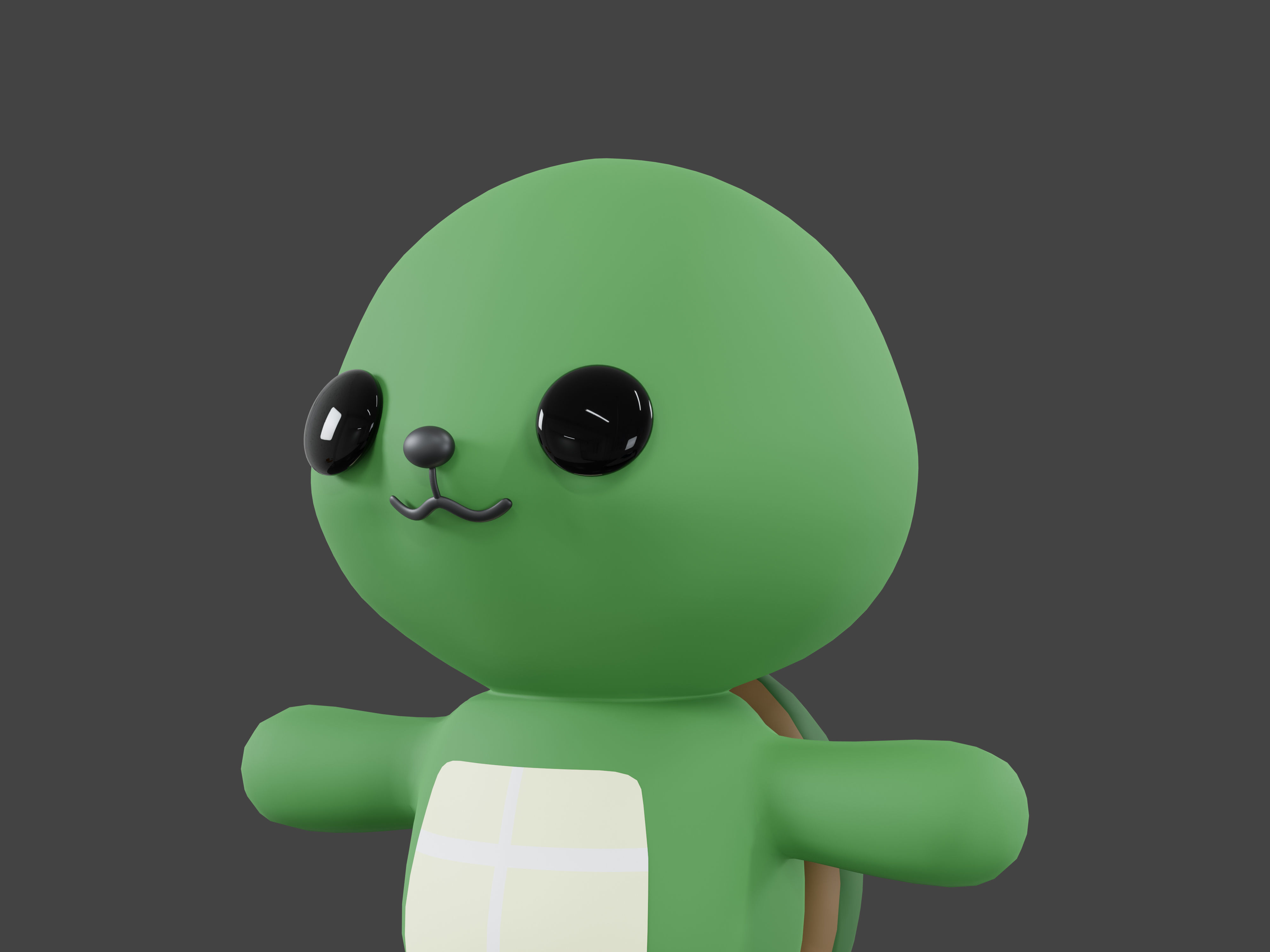 Character Turtle kawaii cute 3D model | CGTrader