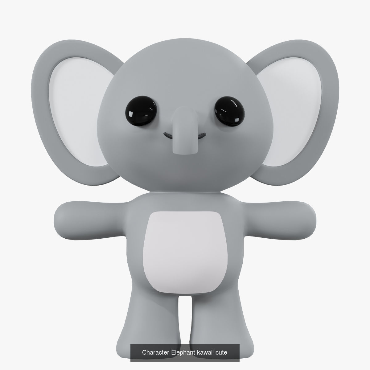 Cute kawaii characters 3D Model Collection | CGTrader