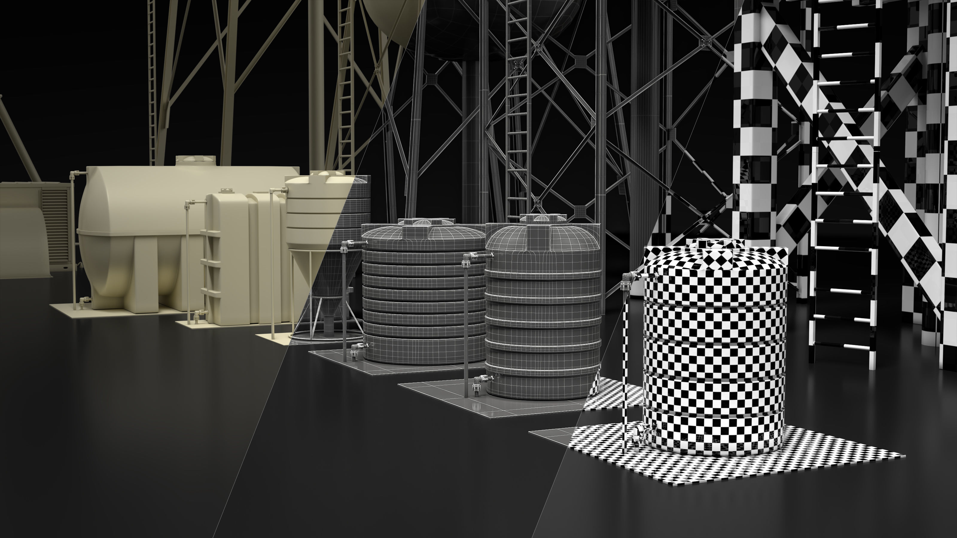 3D model 110 Rooftops props VR / AR / low-poly | CGTrader