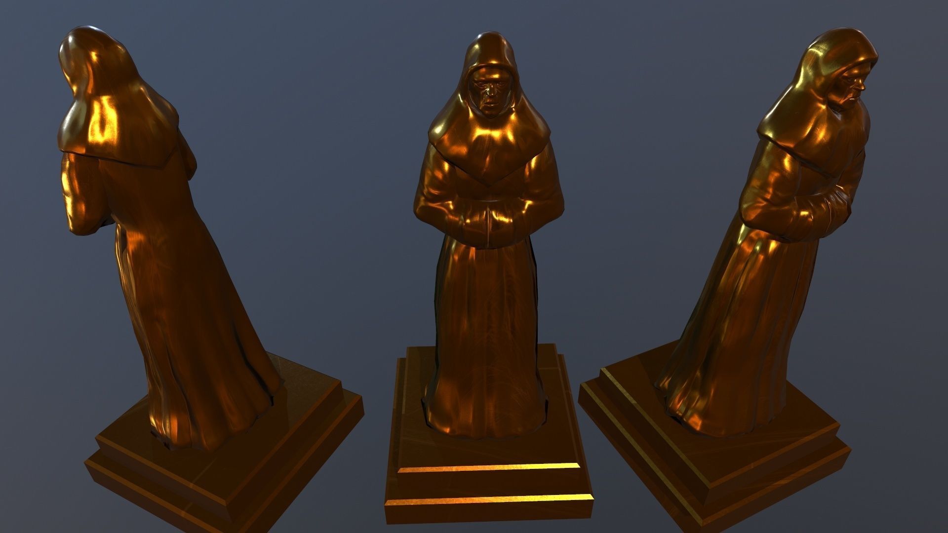 3D model TimeStatue golden statue VR / AR / low-poly | CGTrader