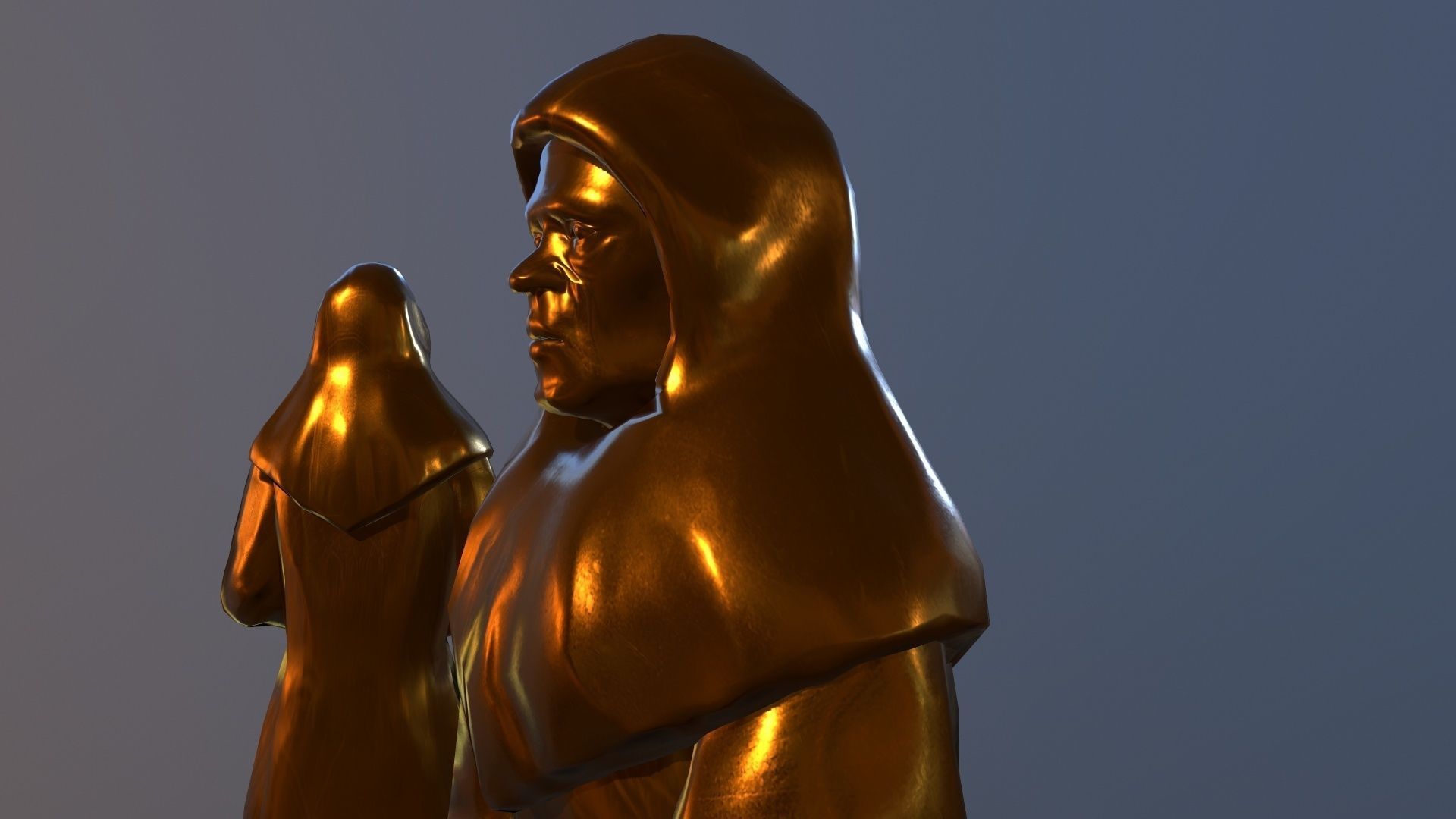 3D model TimeStatue golden statue VR / AR / low-poly | CGTrader