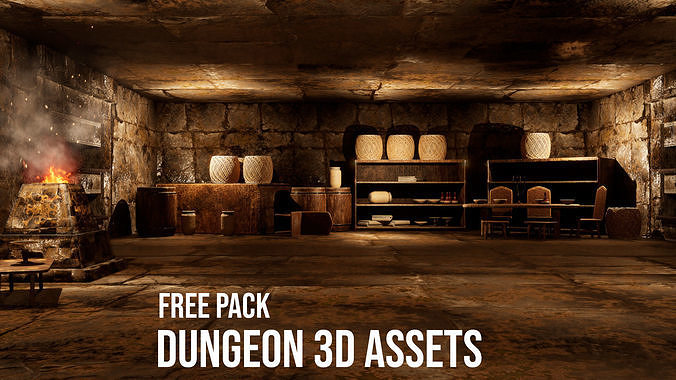 Dungeon Assets Pack free 3D model | CGTrader