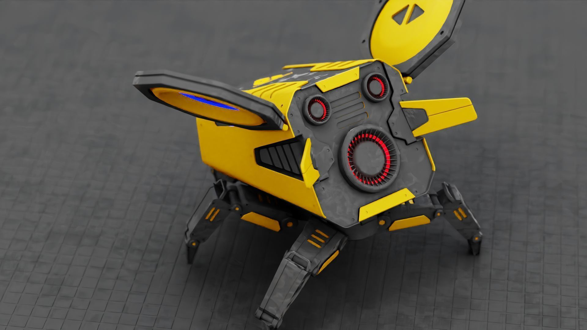 FLY BOT RIGGED 3D model rigged | CGTrader
