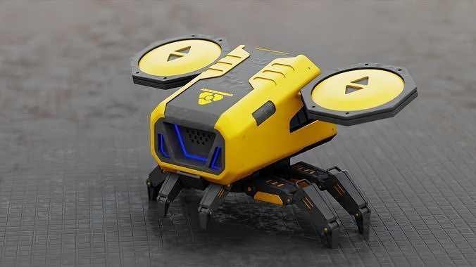 FLY BOT RIGGED 3D model rigged | CGTrader