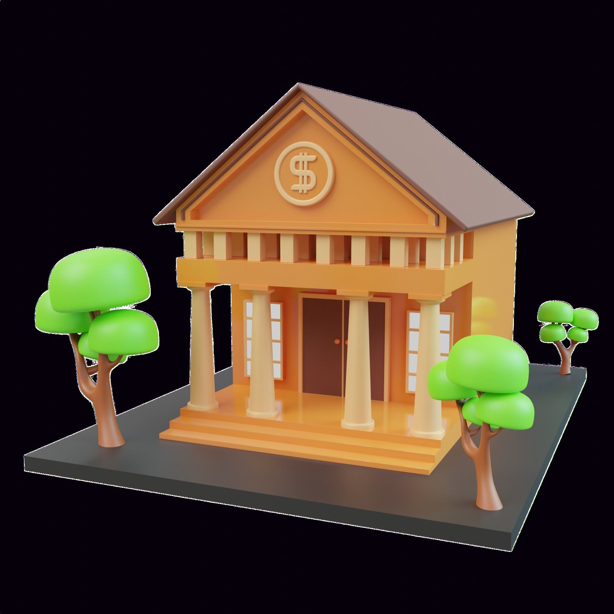 3D model 3d Building Illustration VR / AR / low-poly | CGTrader