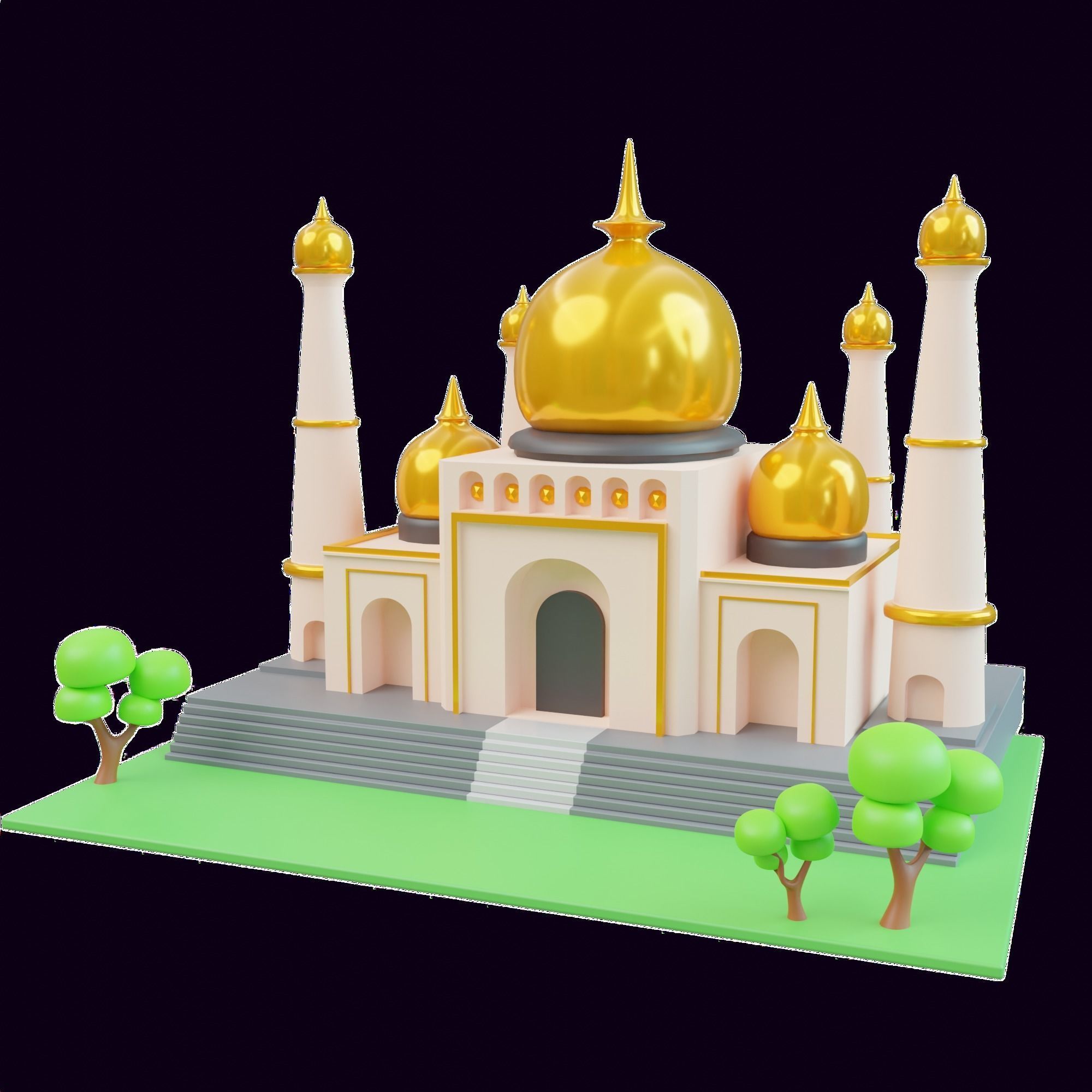 3D model 3d Building Illustration VR / AR / low-poly | CGTrader