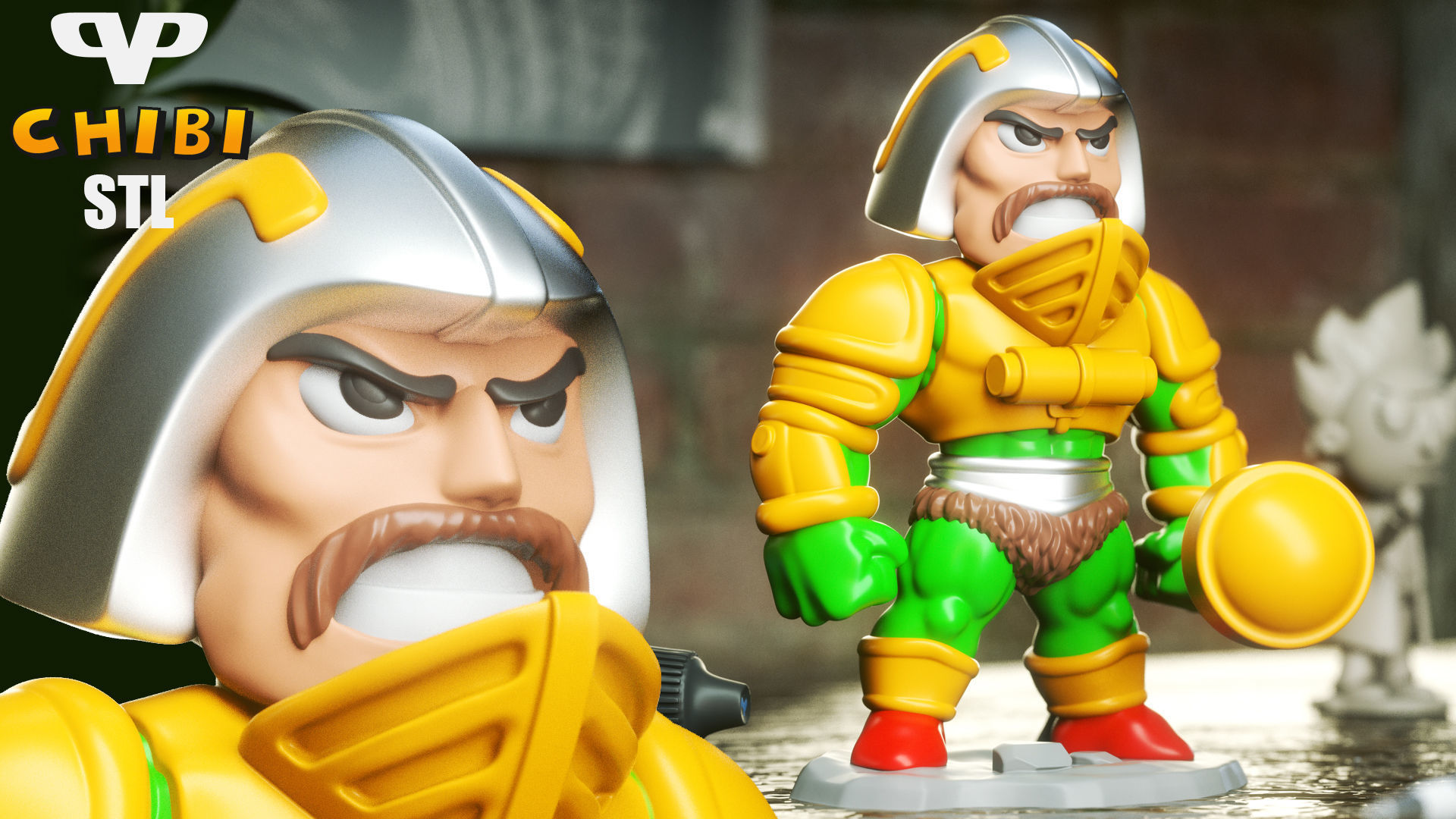 Man-At-Arms Chibi STL for 3D Printing ChibiSTL 3DXM 3D model 3D ...