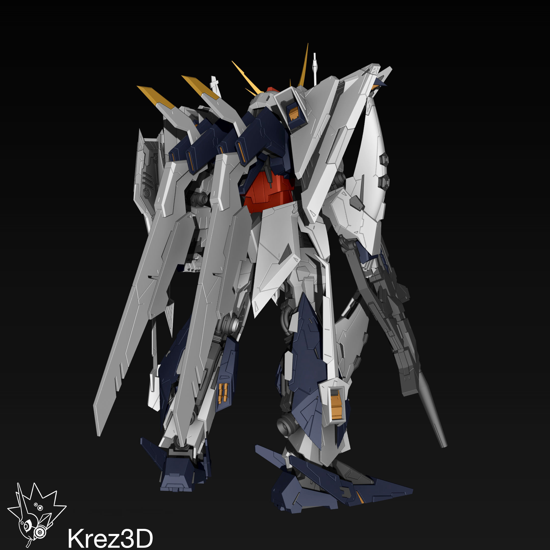 Xi Gundam 3D model 3D printable | CGTrader