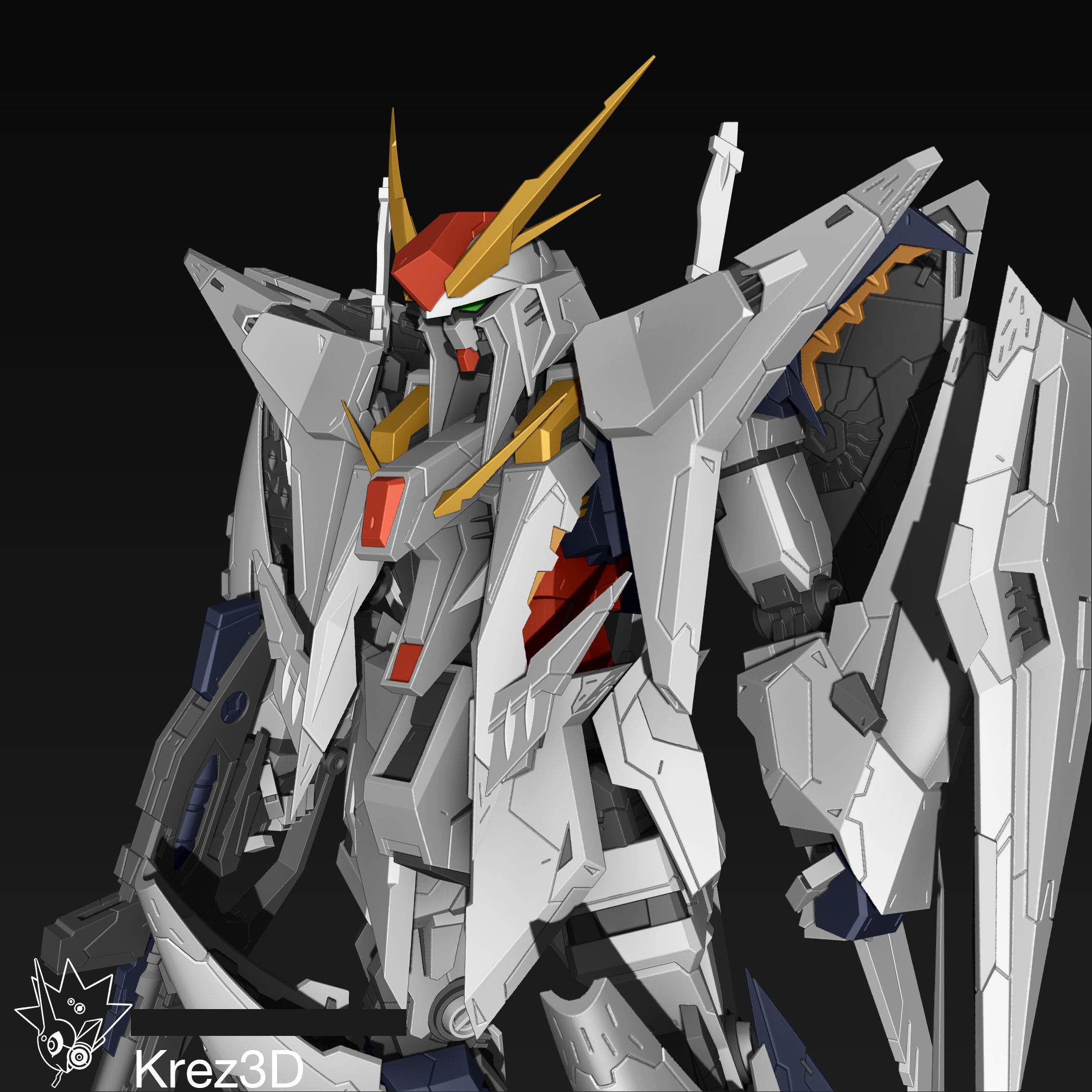 Xi Gundam 3D model 3D printable | CGTrader