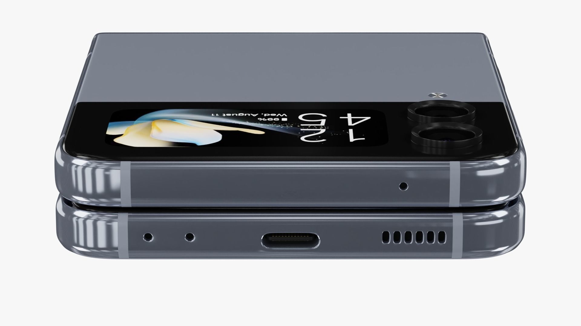 3D model Samsung Galaxy Z Flip 4 Blue Rigged VR / AR / low-poly | CGTrader