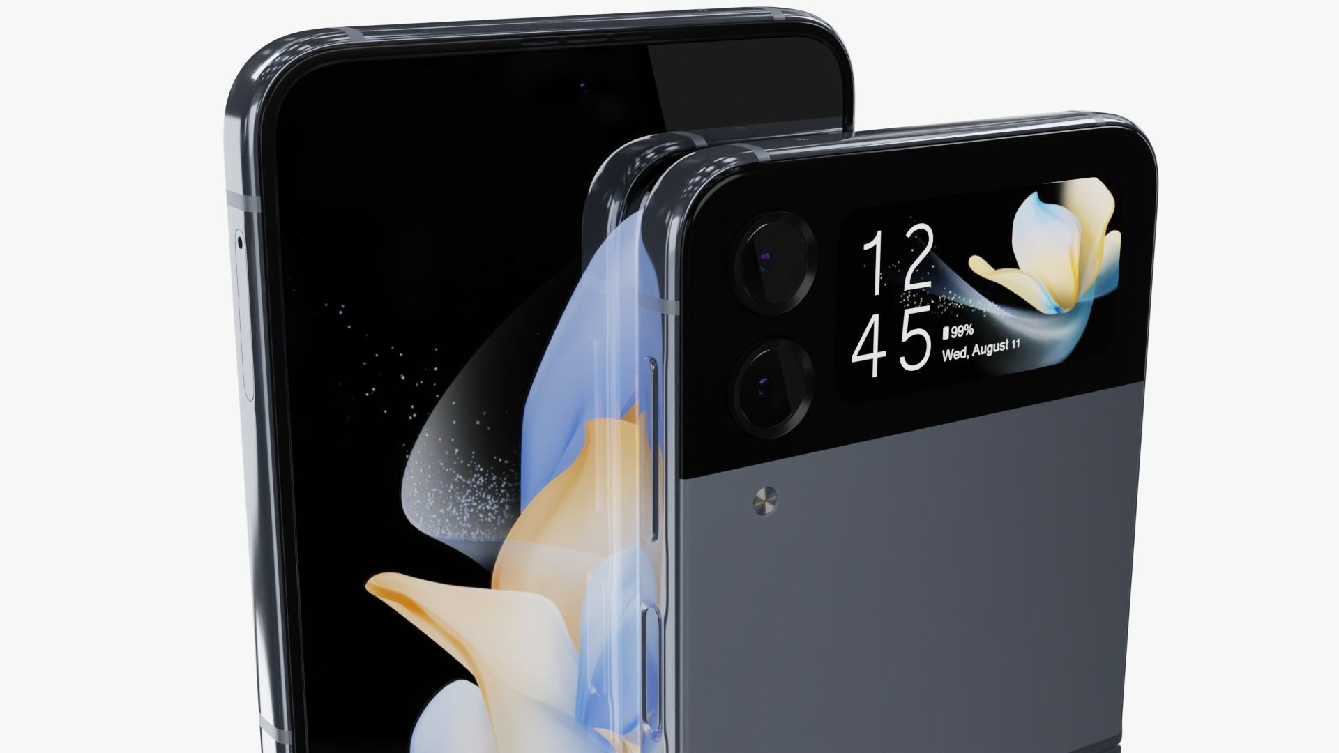 3D model Samsung Galaxy Z Flip 4 Blue Rigged VR / AR / low-poly | CGTrader