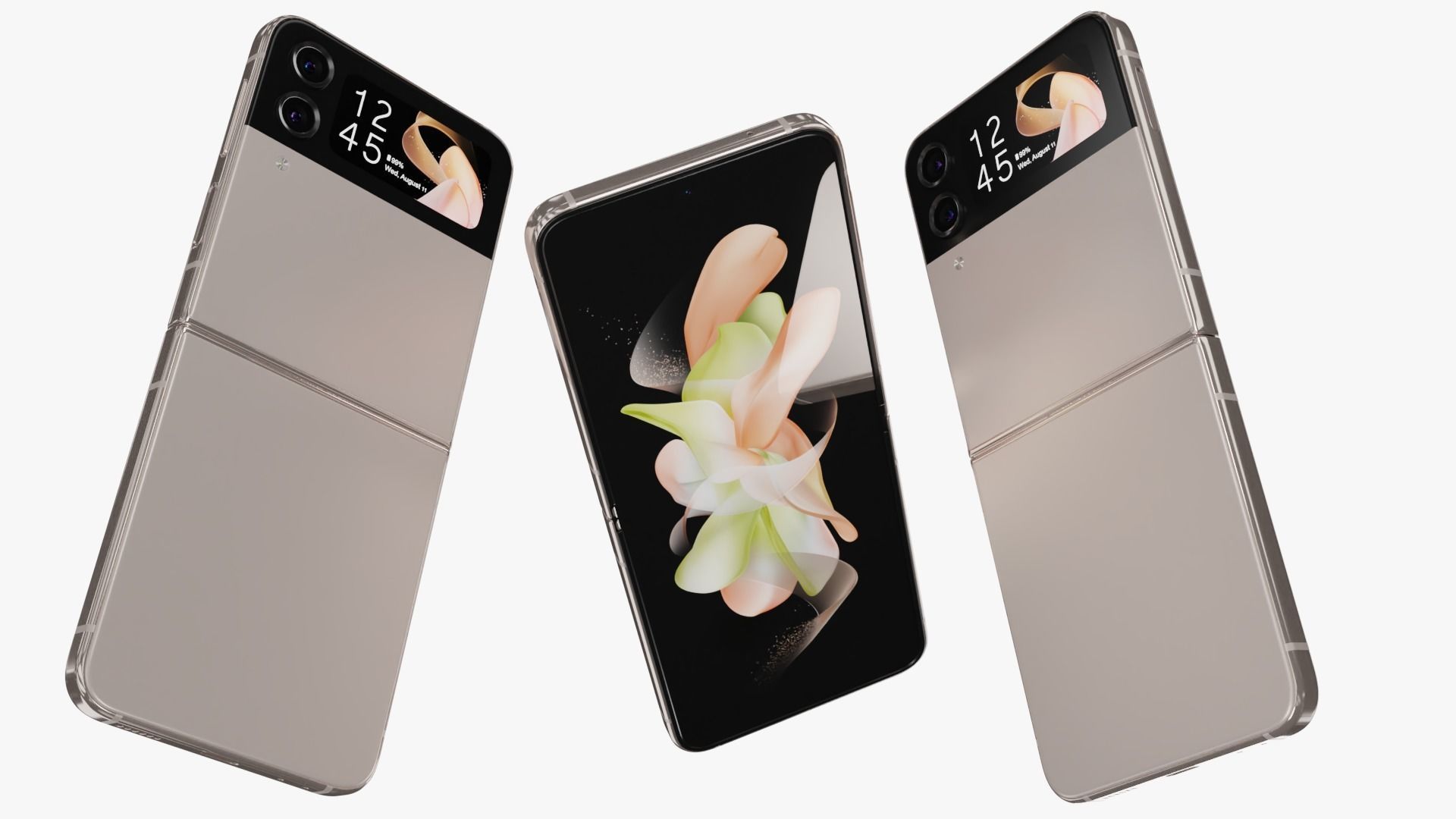 3D model Samsung Galaxy Z Flip 4 Pink Gold VR / AR / low-poly | CGTrader