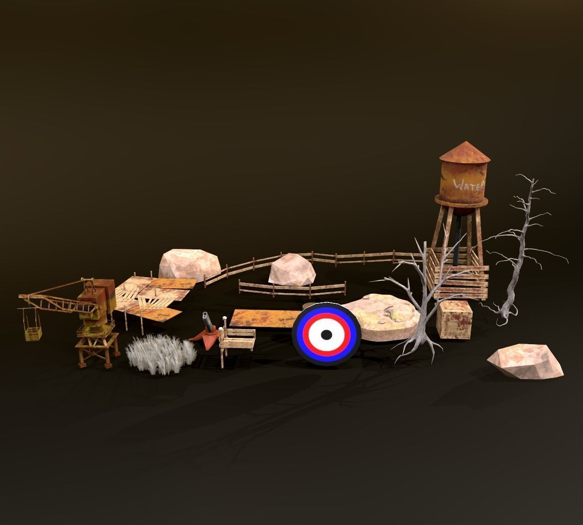3D model WarZone Environment Bundle VR / AR / low-poly | CGTrader