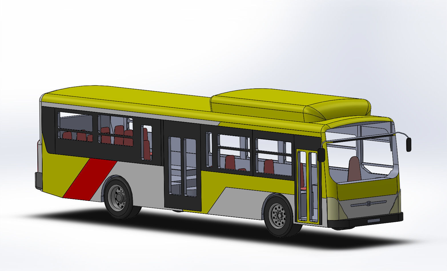 Hyundai city bus solidwork 3D model | CGTrader