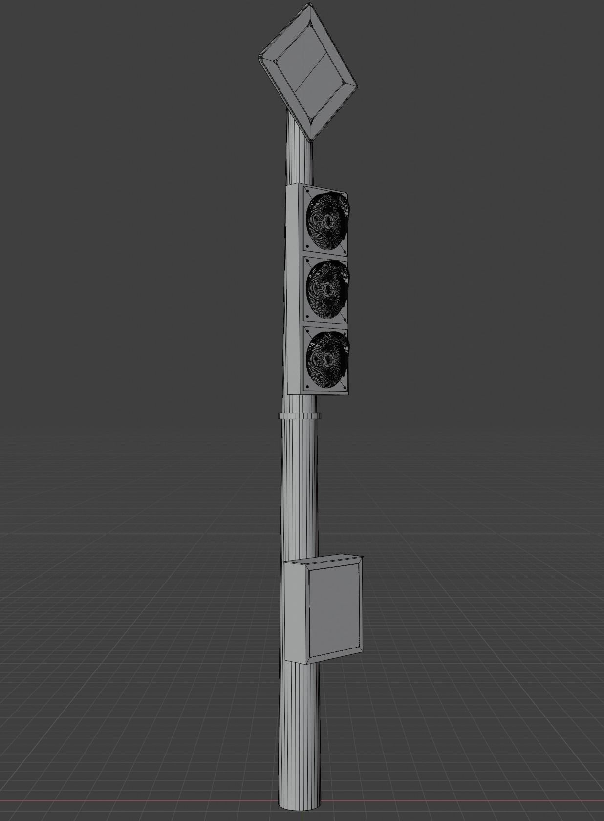 3D model Old Rusty City Traffic Light VR / AR / low-poly | CGTrader