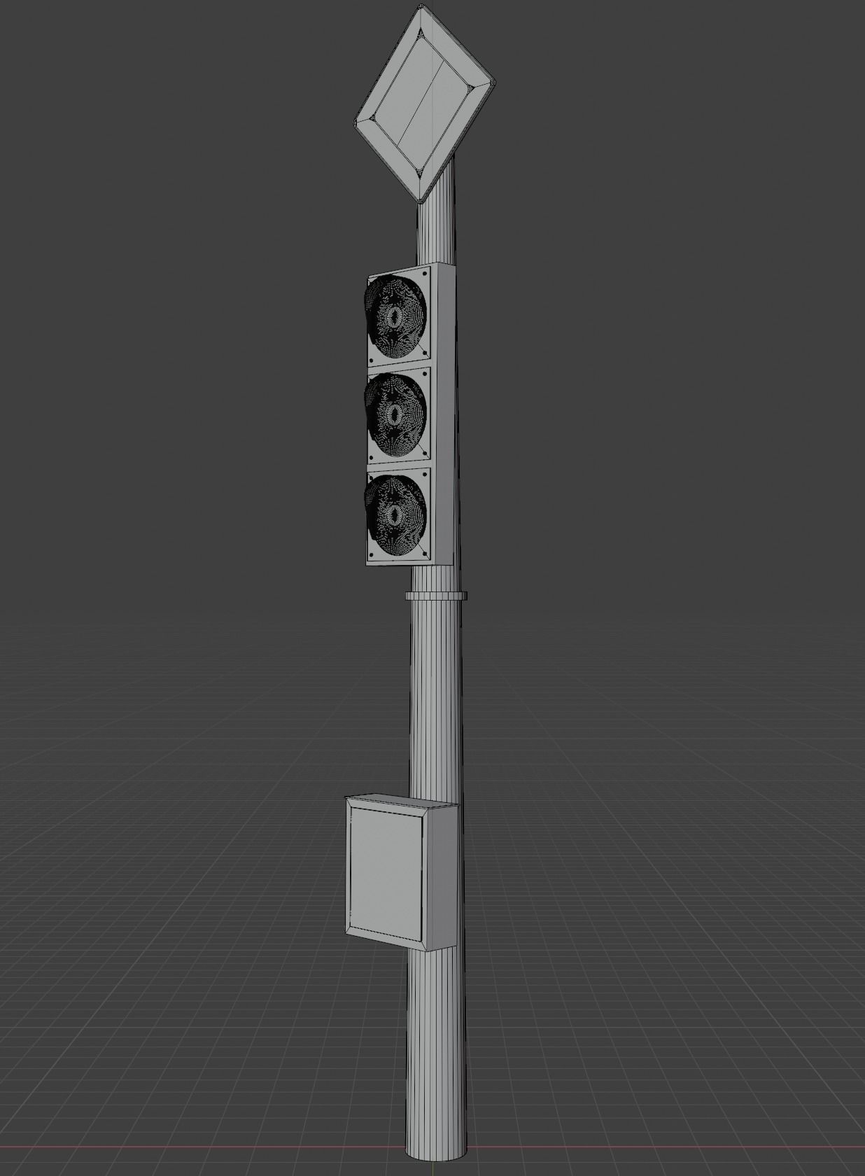3D model Old Rusty City Traffic Light VR / AR / low-poly | CGTrader