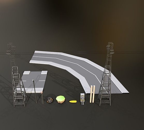 3D model Road Way View VR / AR / low-poly | CGTrader