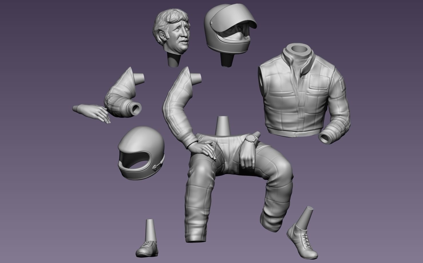 Mario Andretti Racing Driver 3D model 3D printable | CGTrader