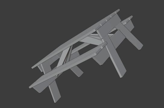 ANIMATED PICNIC TABLE 3D model animated | CGTrader