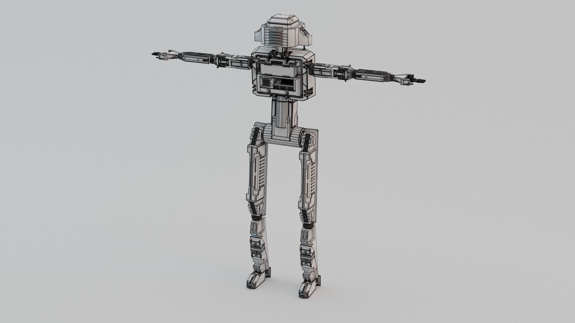 Sci-Fi Robot 3D model | CGTrader
