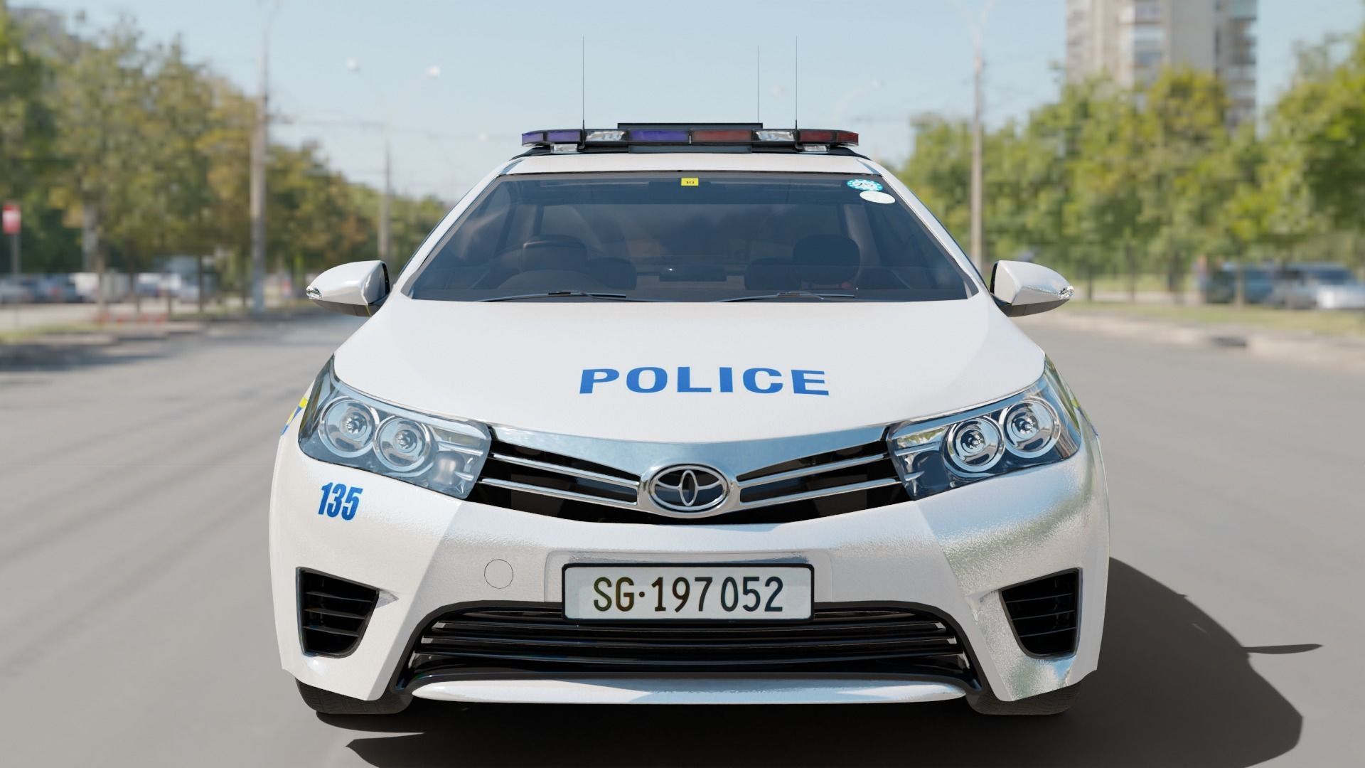 Police car 3D model | CGTrader