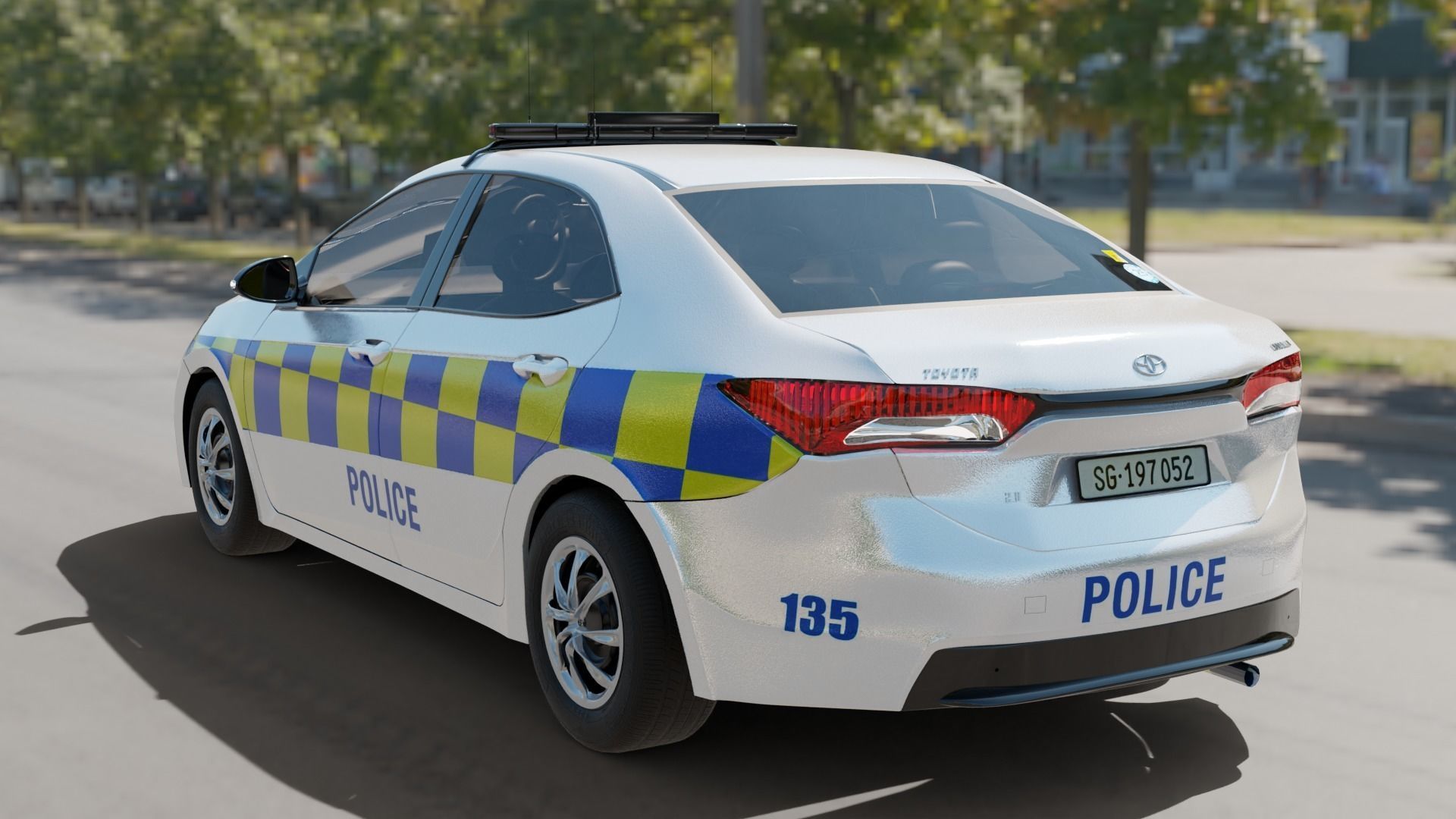 Police car 3D model | CGTrader
