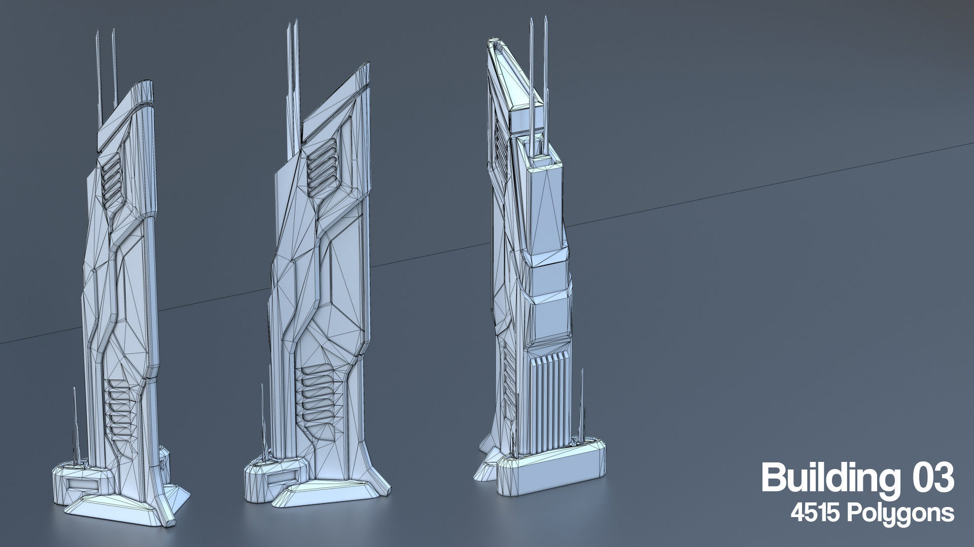 3D model Sci Fi Building Pack - 6 Futuristic Skyscraper Architecture ...