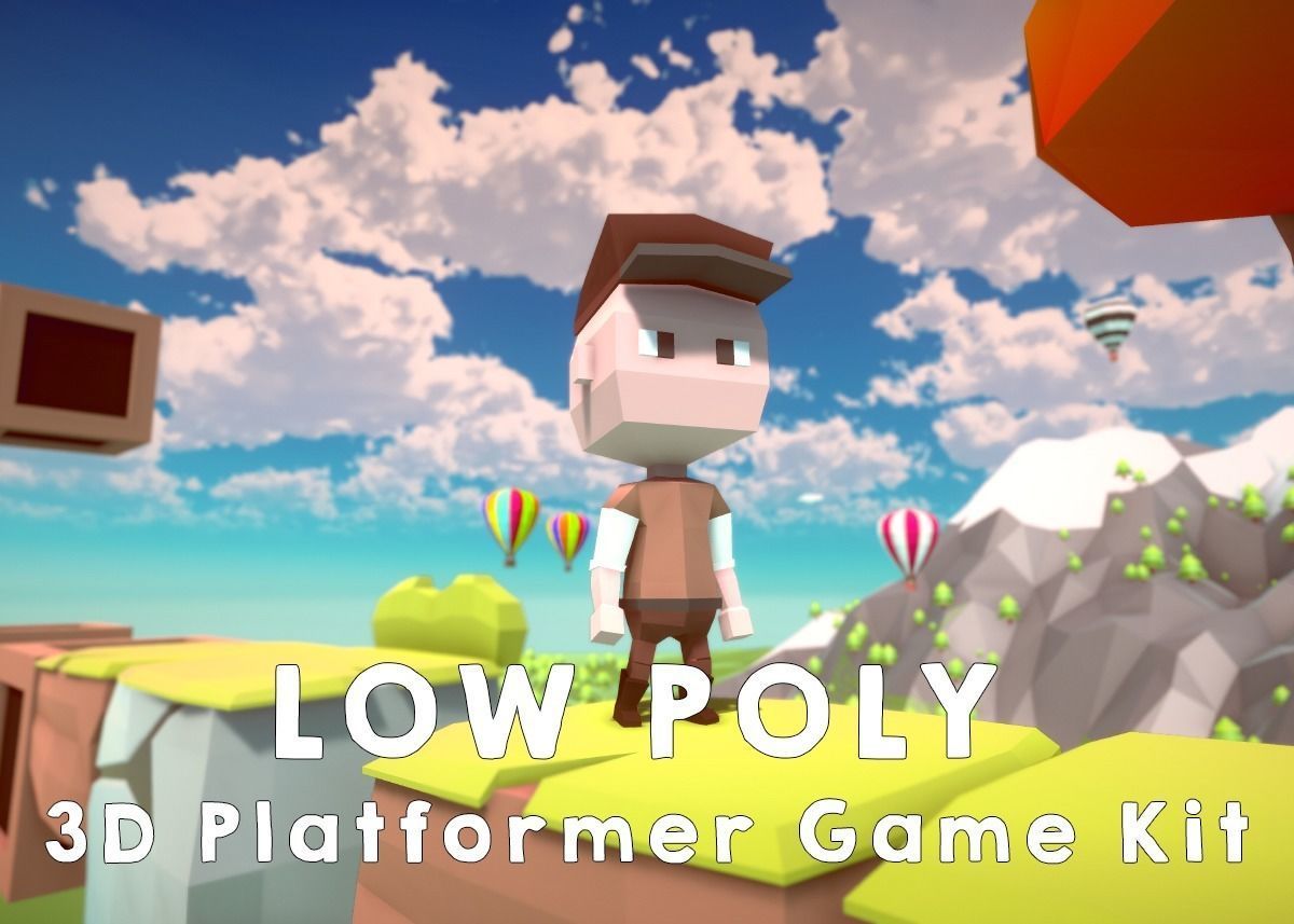 3D model 3D Platformer Game Kit for Unity - Low Poly VR / AR / low-poly ...