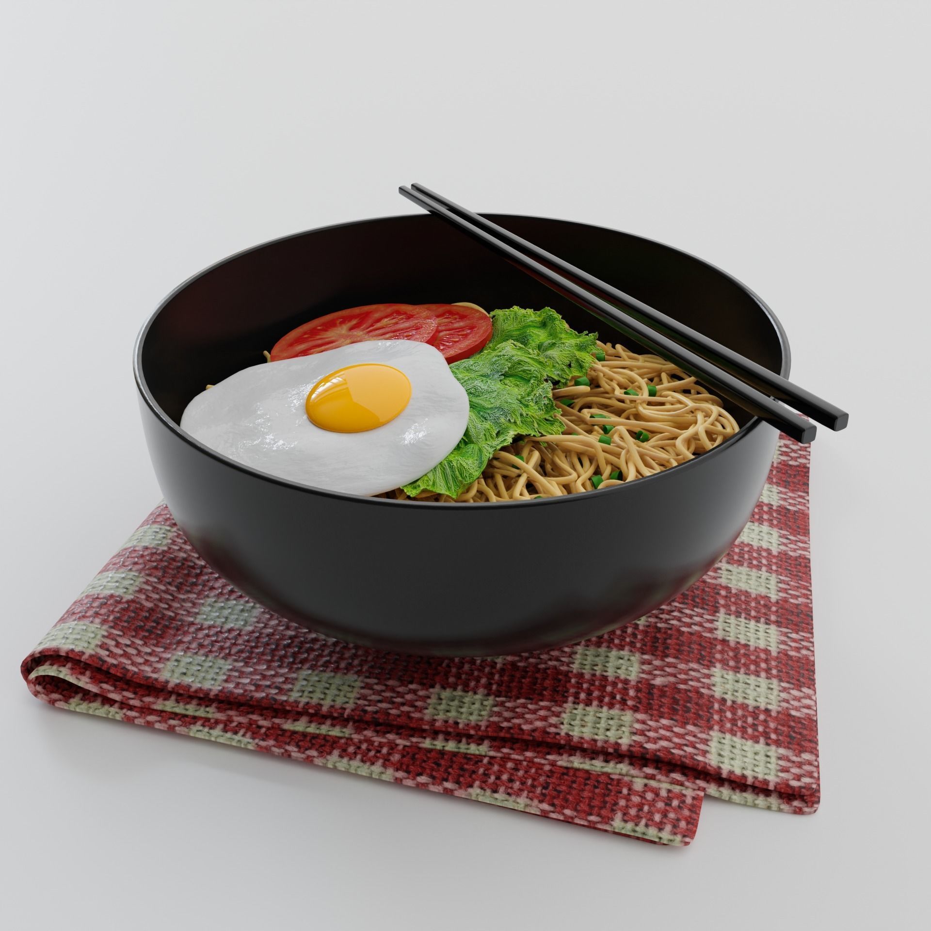 Realistic mie noodle 3D model | CGTrader