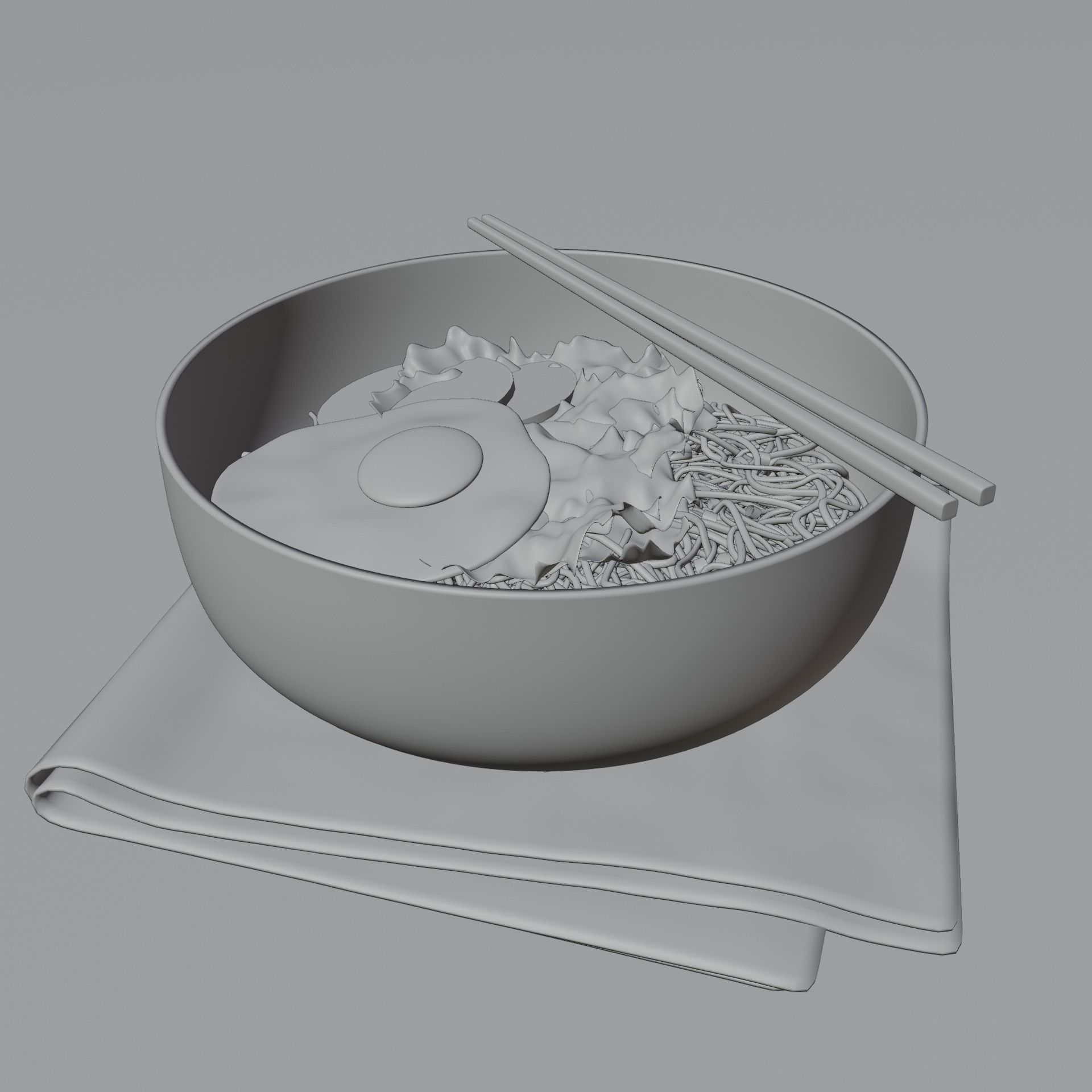 Realistic mie noodle 3D model | CGTrader