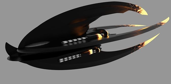 Futuristic spaceship 3D model | CGTrader