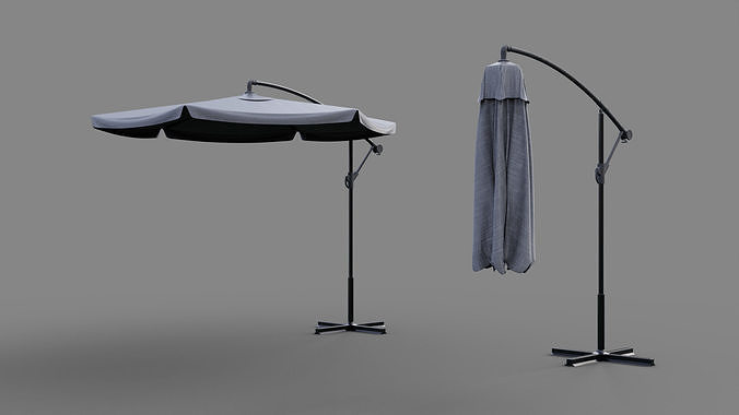 2 x Garden Umbrella Outdoor Parasol 3D model | CGTrader