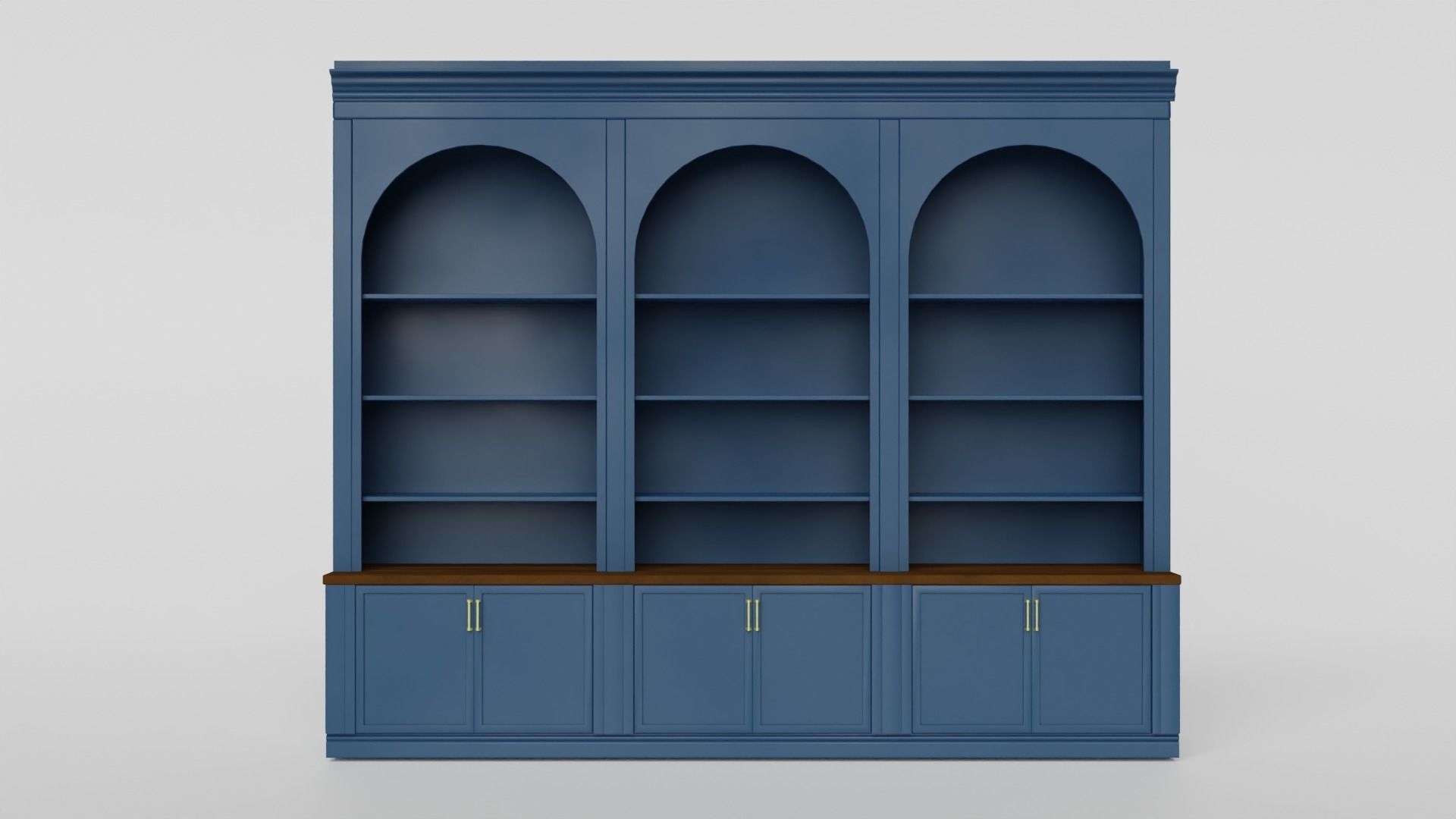 Arched Cabinet Bookshelf Display Case 3D model | CGTrader