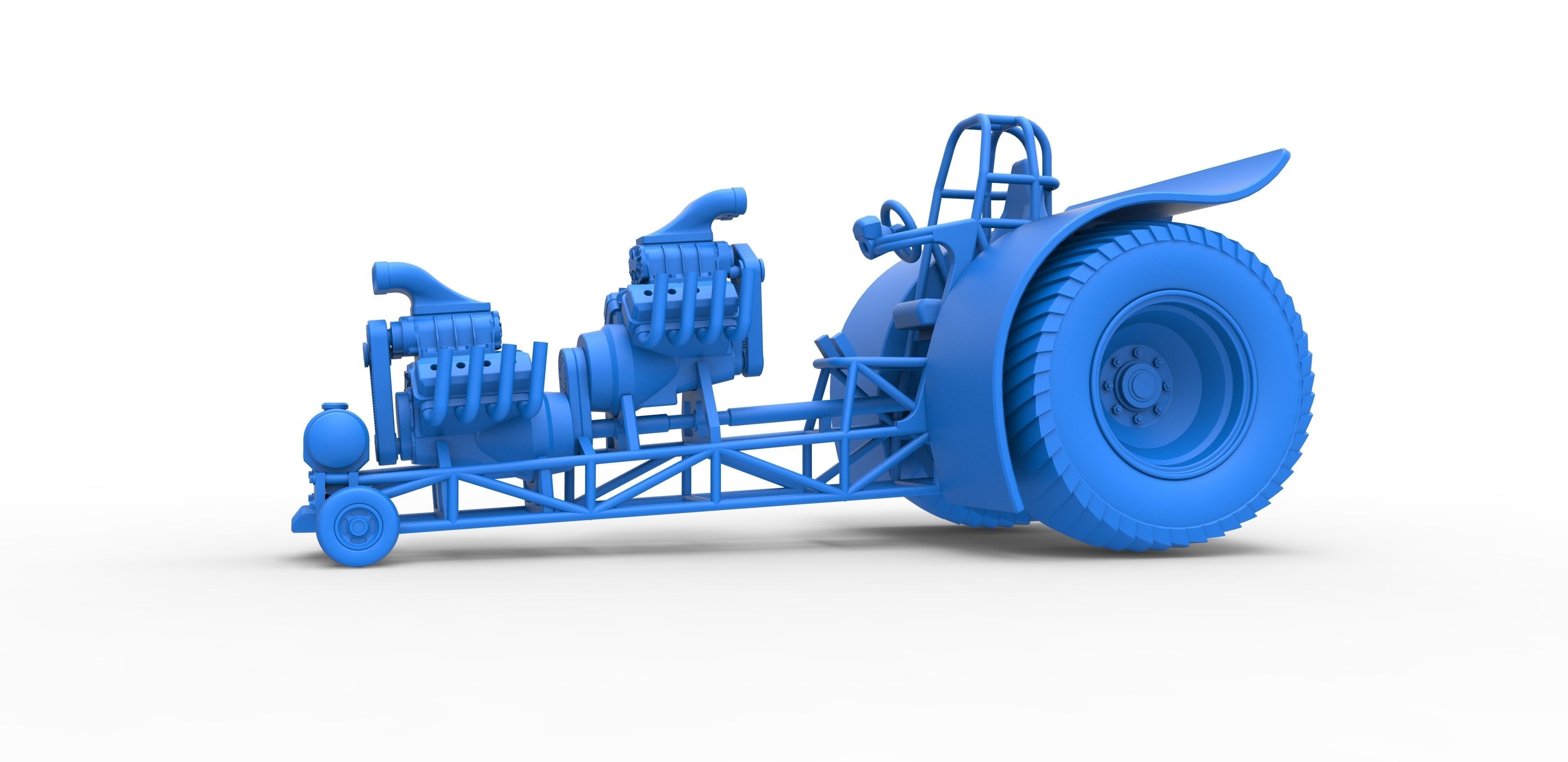 Diecast Pulling tractor 2 engines V8 Version 4 Scale 1 to 25 3D model ...