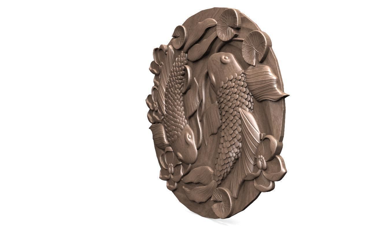 Fishes CNC 3D model 3D printable | CGTrader