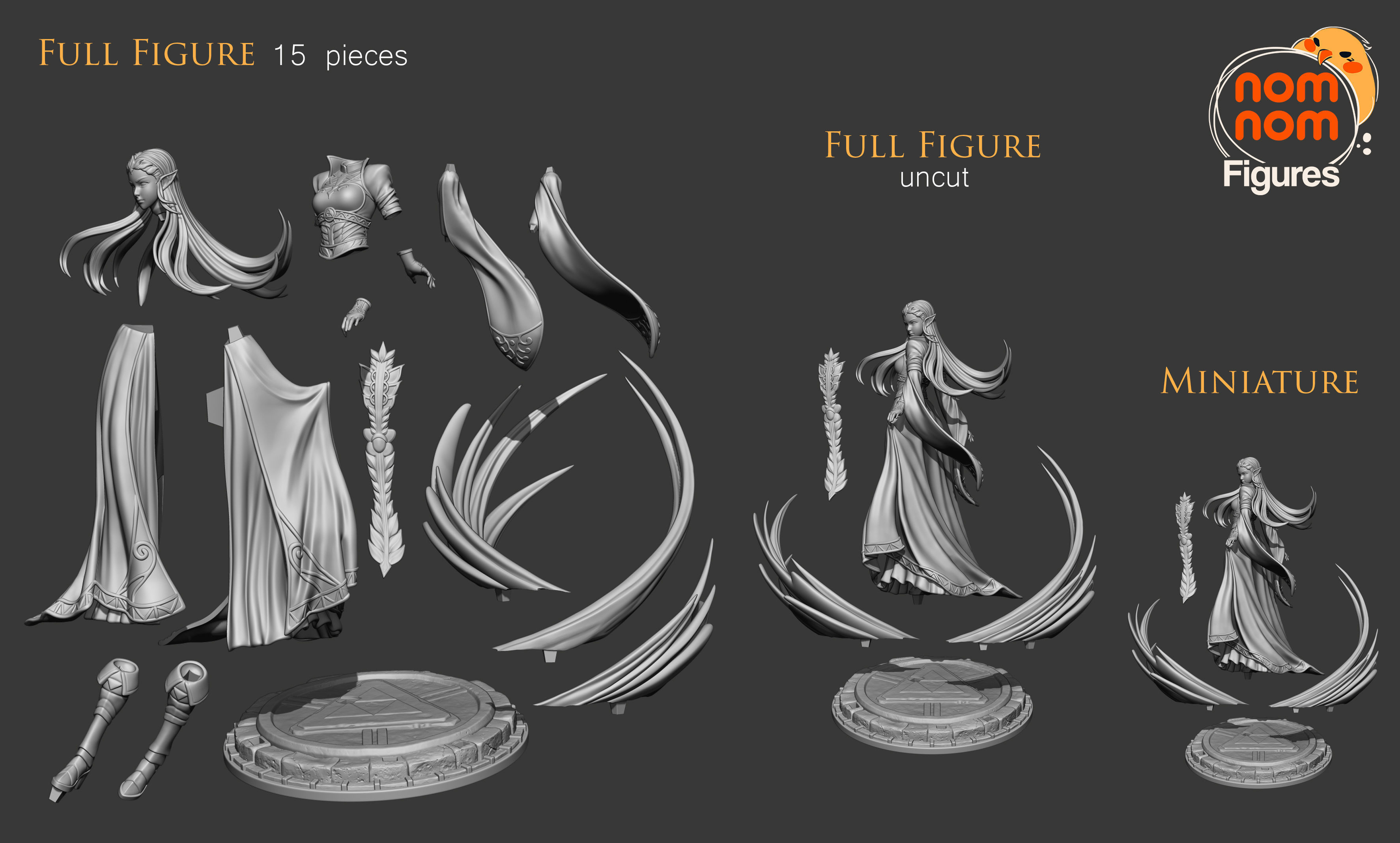 Princess Zelda 3D model 3D printable | CGTrader