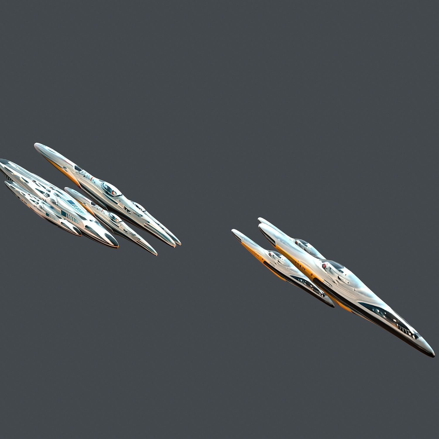 3D model Starship space scifi game space Low-poly printable Low-poly VR ...