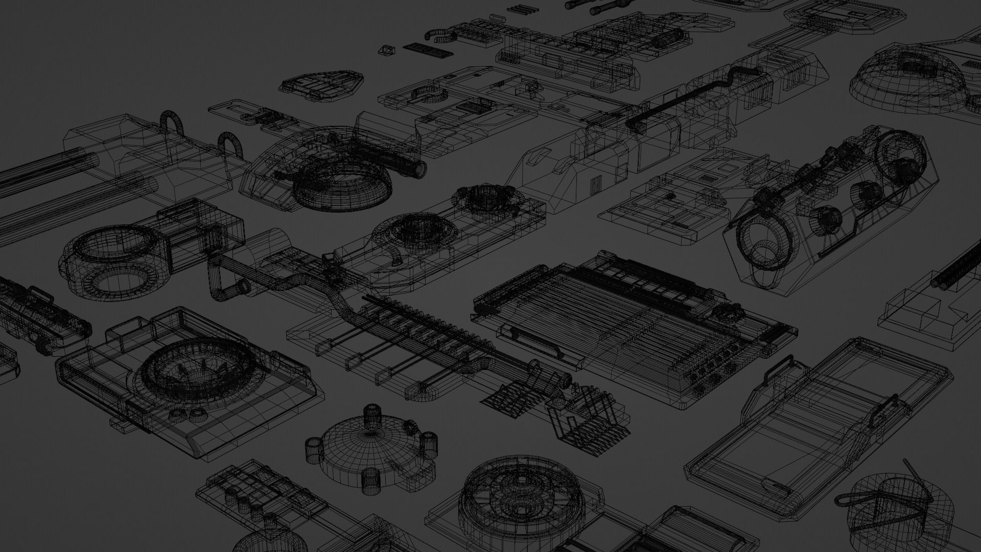 Scifi Kitbashing Set 3 3D model | CGTrader