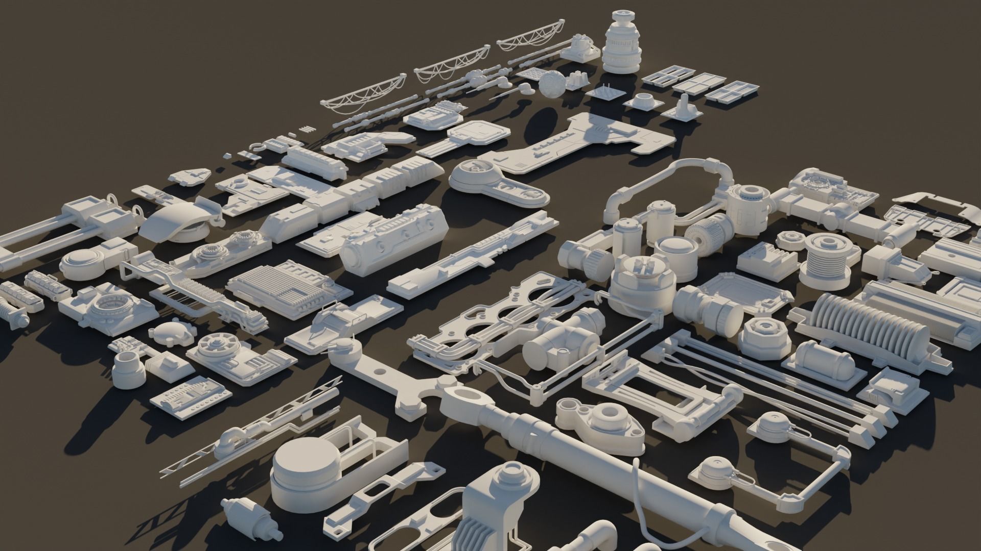 Scifi Kitbashing Set 3 3D model | CGTrader