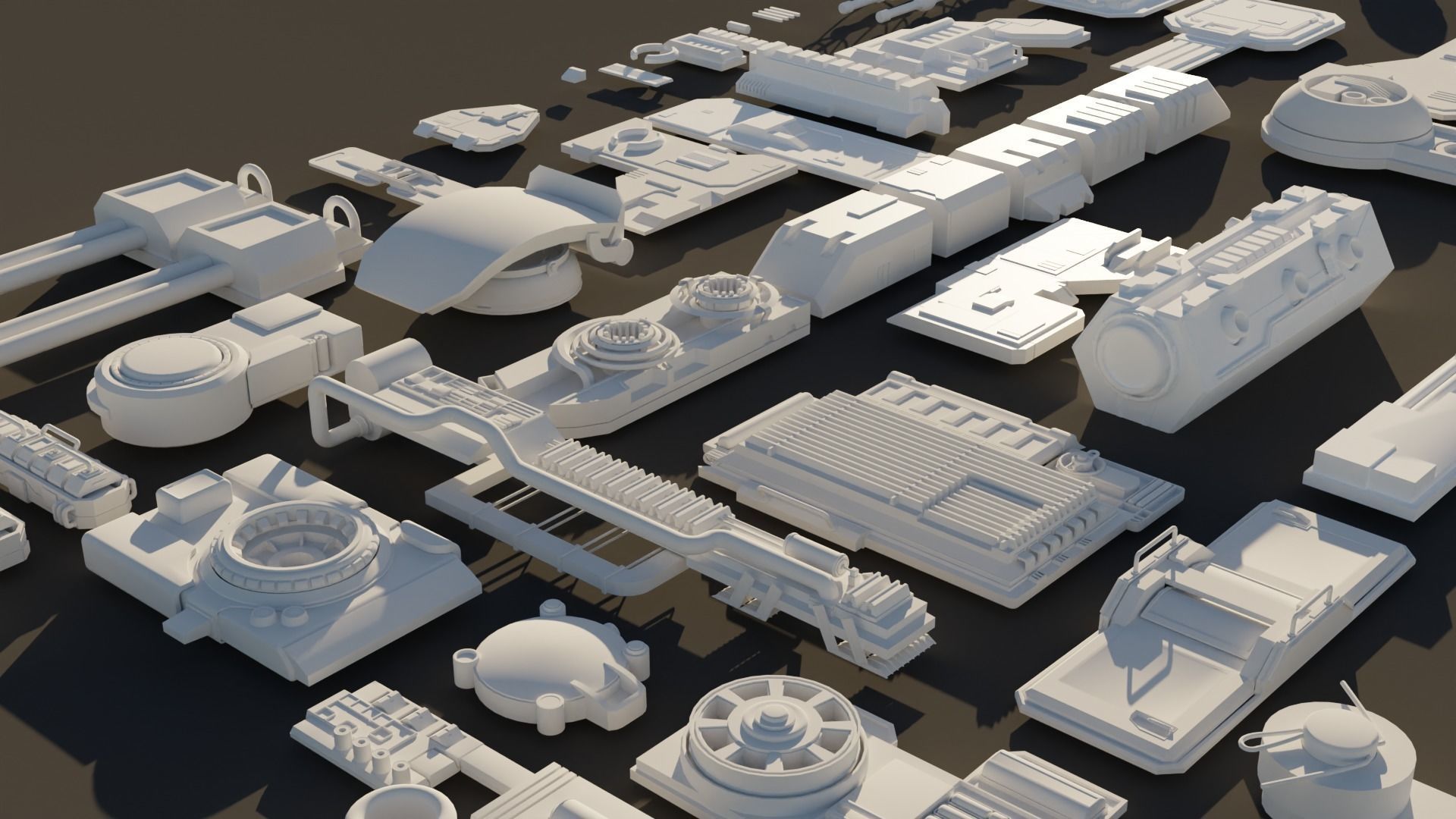 Scifi Kitbashing Set 3 3D model | CGTrader