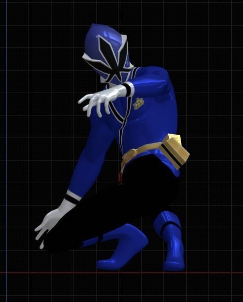 Samurai Power Rangers Male Pack 3D model rigged | CGTrader