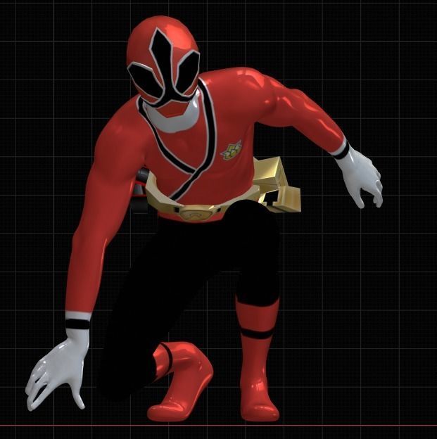 Samurai Power Rangers Male Pack 3D model rigged | CGTrader