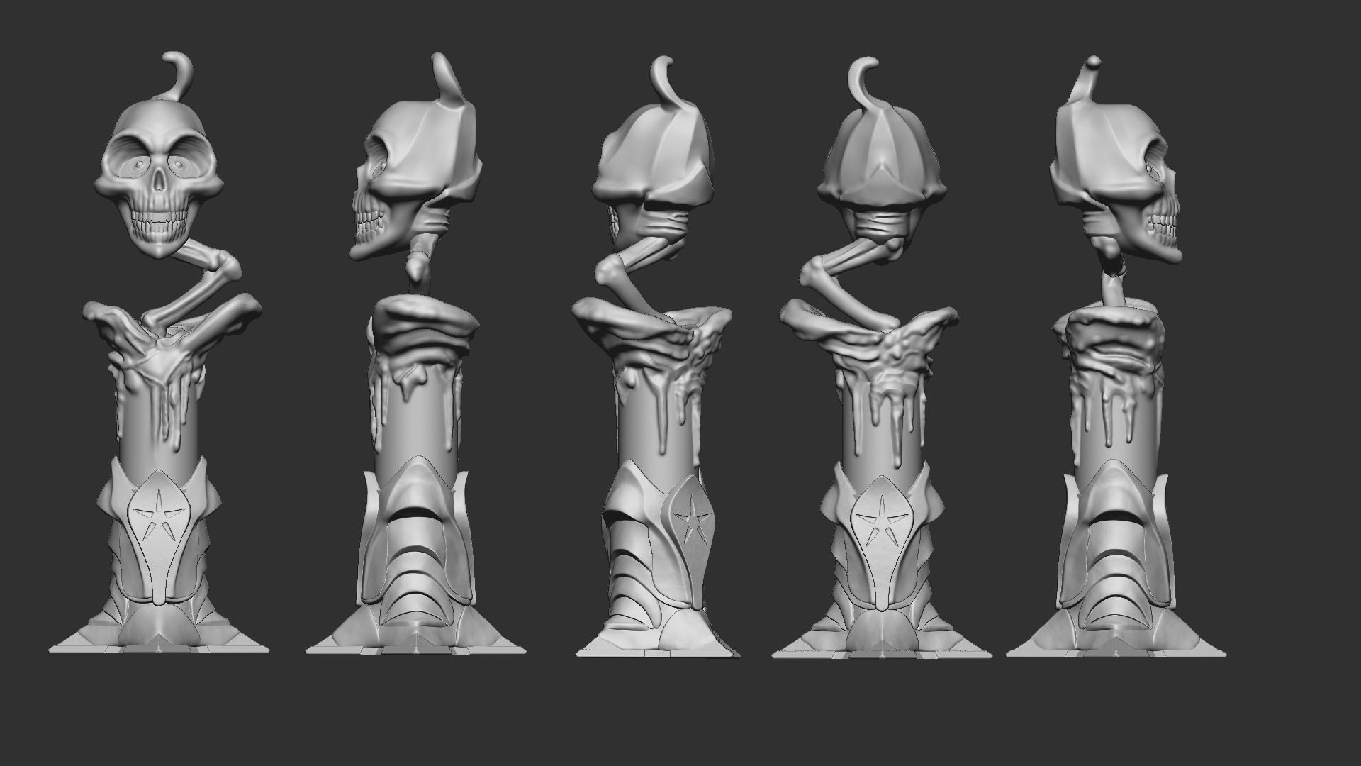 candle death 3D model 3D printable | CGTrader