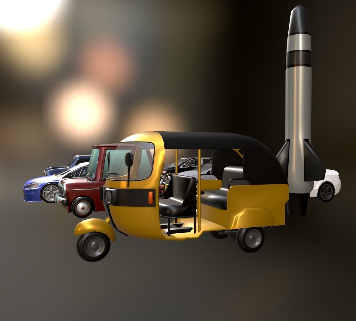 Fire Wheels Set 3D model | CGTrader