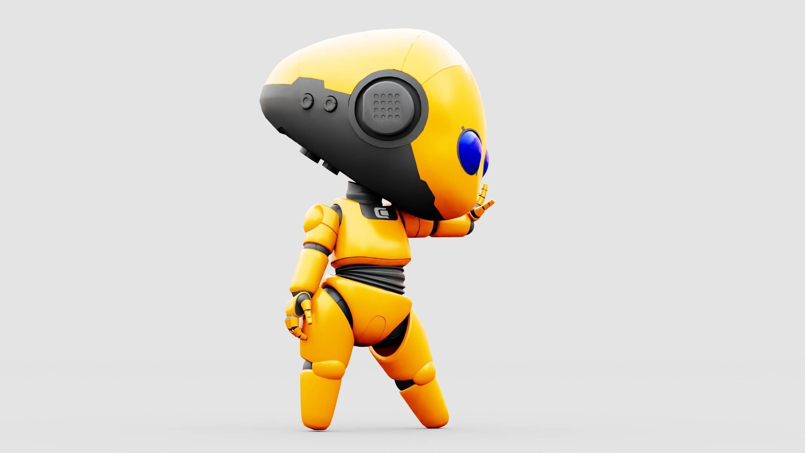 TOON BOT RIGGED CHARACTER 3D model rigged | CGTrader